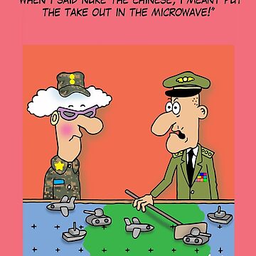 "Funny Military War Games Cartoon" Greeting Card for Sale by ...