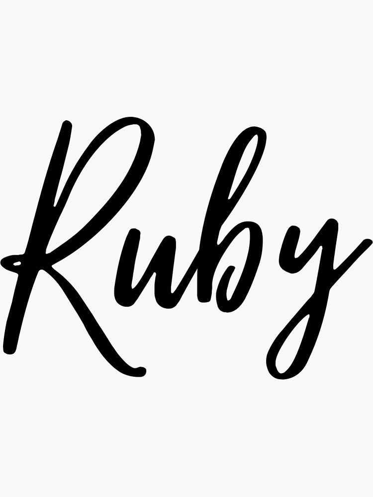 "Ruby - name" Sticker for Sale by R7210 | Redbubble
