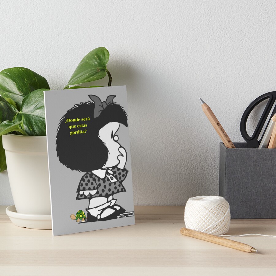 "Mafalda turtle" Art Board Print for Sale by Stratoguayota | Redbubble