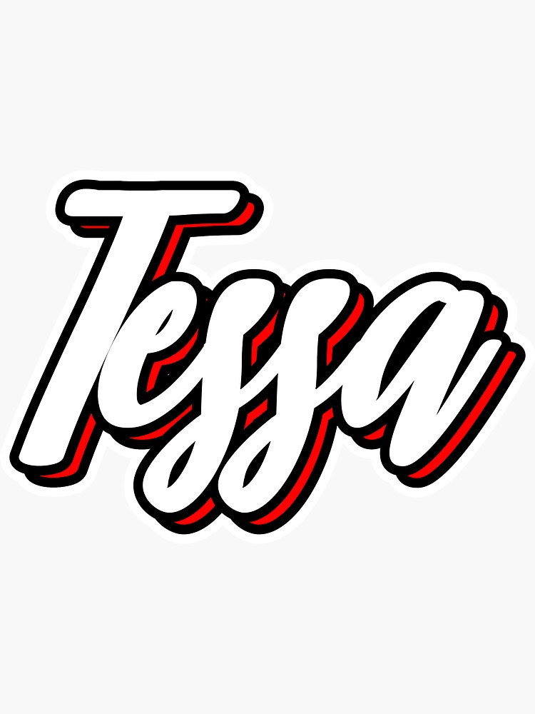 "Tessa first name - hand lettering design" Sticker for Sale by sulies ...
