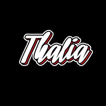 Pegatina con la obra «Thalia nombre - diseño de letras a mano» de ...