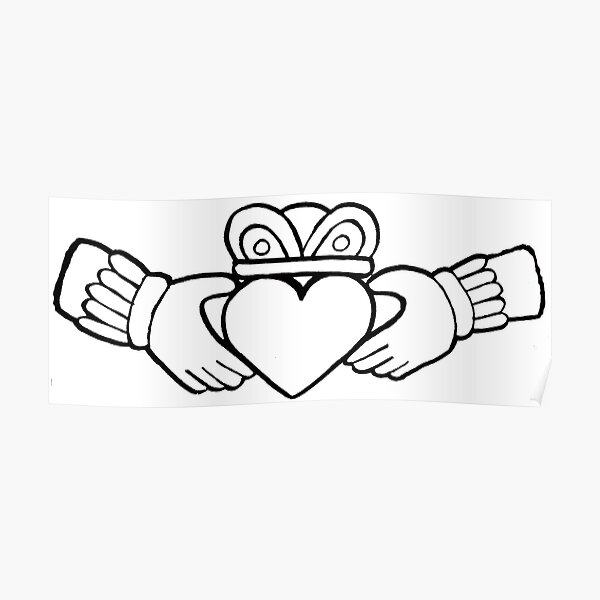 "Irish Claddagh" Poster for Sale by melissapeterson | Redbubble