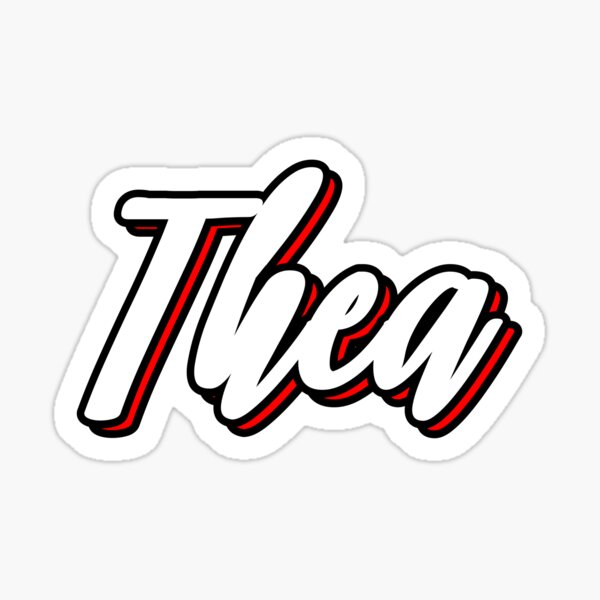 "Thea Vorname - Handlettering Design" Sticker von sulies | Redbubble