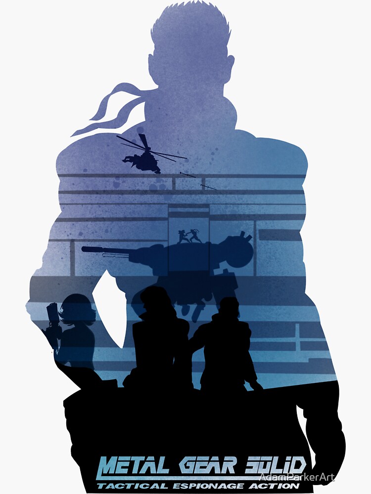 "MGS 1 POSTER" Sticker for Sale by AdamParkerArt | Redbubble