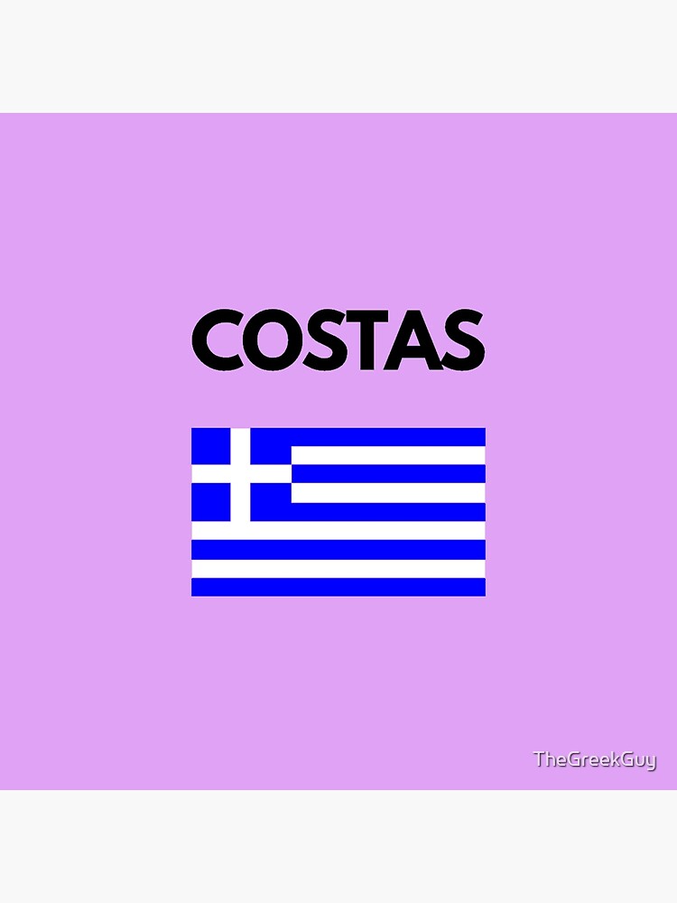 "Costas Greek Name with Greek Flag Design" Poster by TheGreekGuy ...