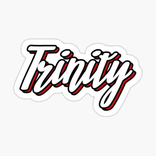 "Trinity first name - hand lettering design" Sticker for Sale by sulies ...