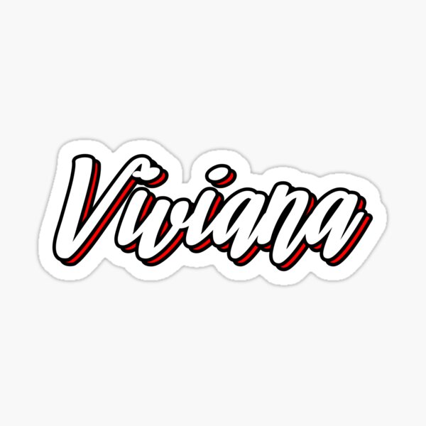"Viviana first name - hand lettering design" Sticker by sulies | Redbubble