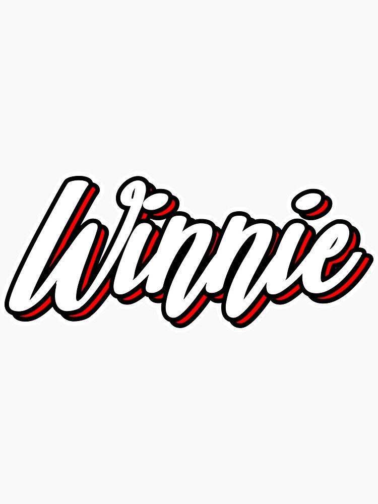 "Winnie first name - hand lettered design" Sticker for Sale by sulies ...