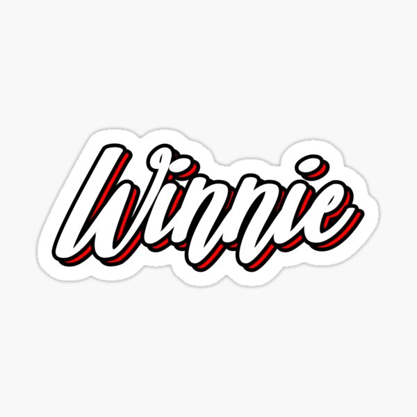 "Winnie first name - hand lettered design" Sticker for Sale by sulies ...