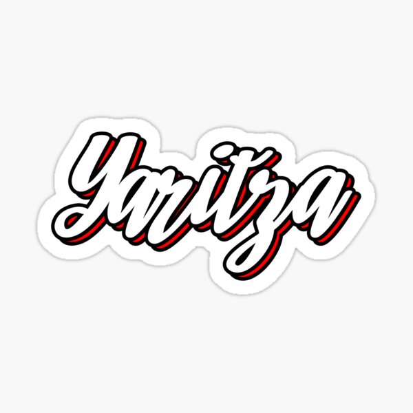 "Yaritza first name - hand lettering design" Sticker by sulies | Redbubble