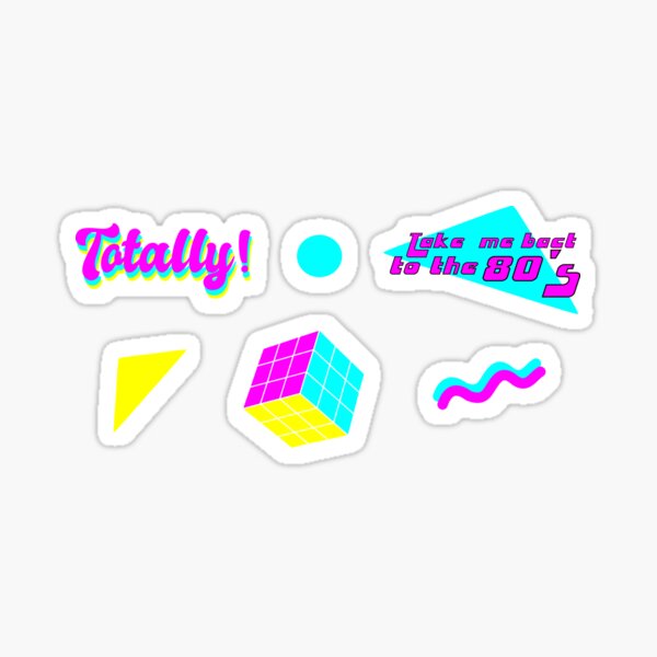 "Retro 80's Neon sticker pack" Sticker for Sale by DiscoDaisyy | Redbubble
