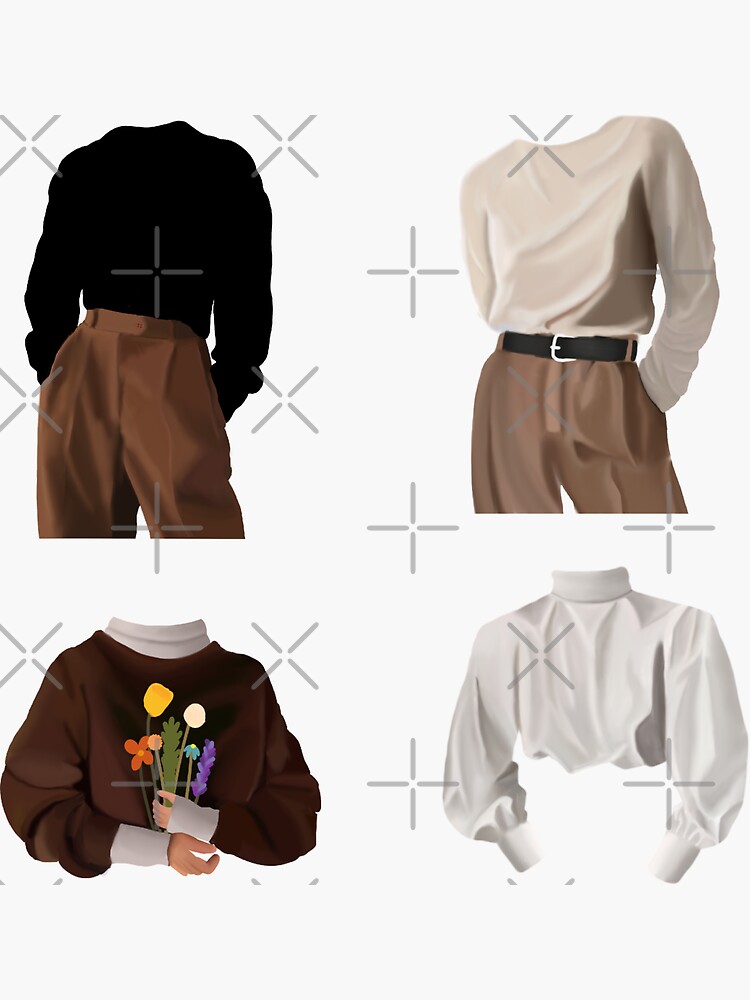 "Outfit sticker pack" Sticker for Sale by galaxyrainart | Redbubble