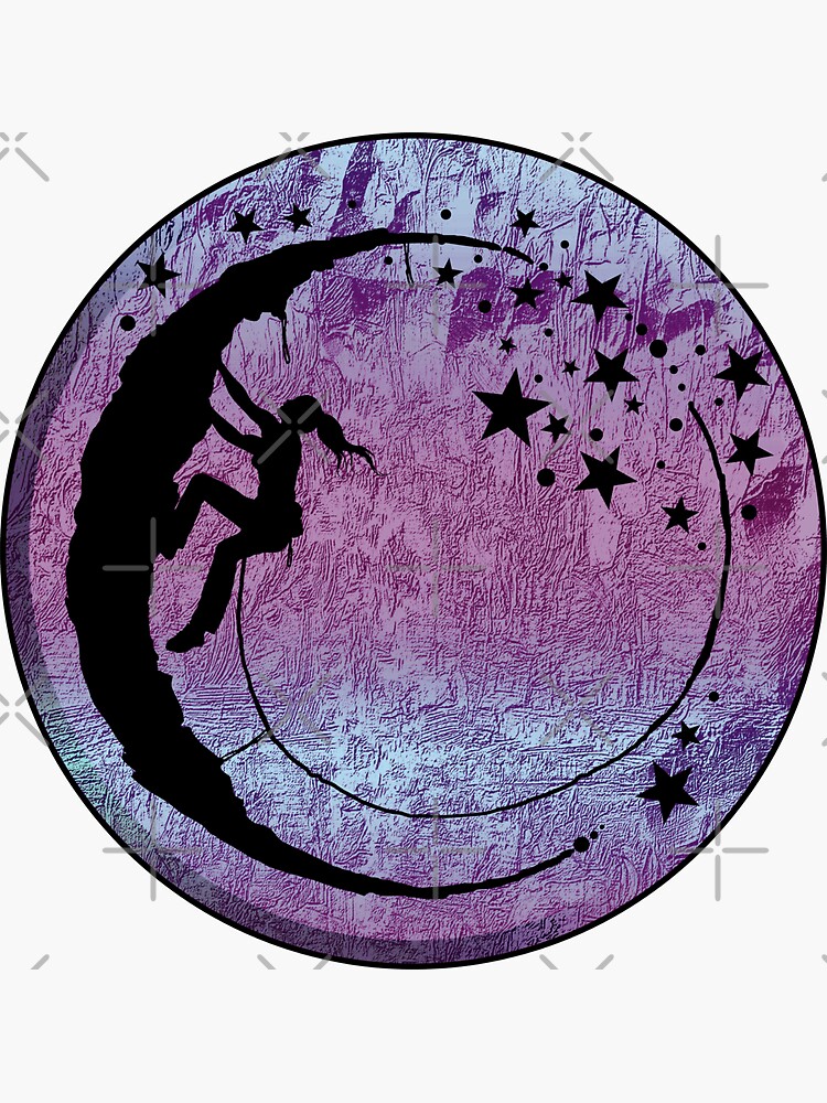 "Mountaineering climbing female climber on purple moon rock climbing ...