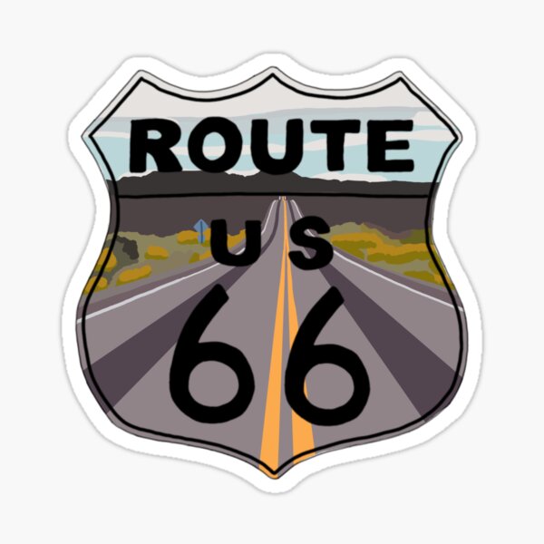 "Route 66" Sticker for Sale by queraalt | Redbubble