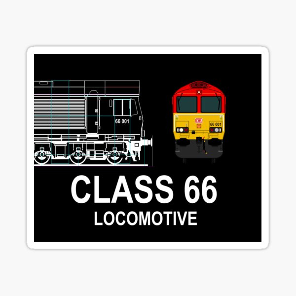 "CLASS 66 LOCOMOTIVE" Sticker by CraigMatthews | Redbubble