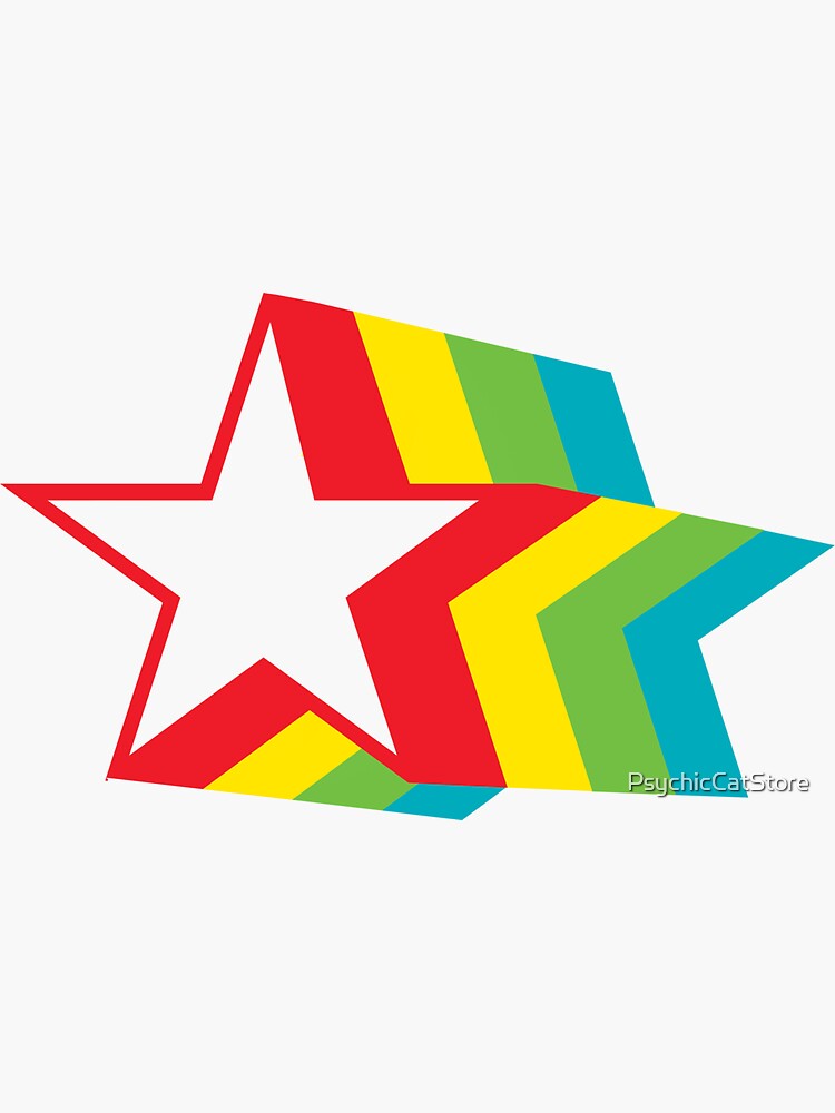 "Rainbow Star" Sticker for Sale by PsychicCatStore | Redbubble