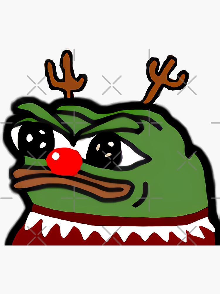 "peepo WTF Christmas" Sticker for Sale by mrlazypl | Redbubble