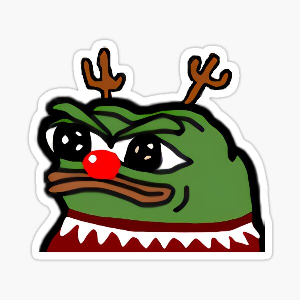 "peepo WTF Christmas" Sticker for Sale by mrlazypl | Redbubble