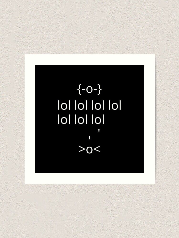 "Star Invader Funny and Geek Font ASCII" Art Print by hohoy | Redbubble