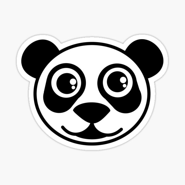 "Panda Bear Face " Sticker for Sale by derpfudge | Redbubble