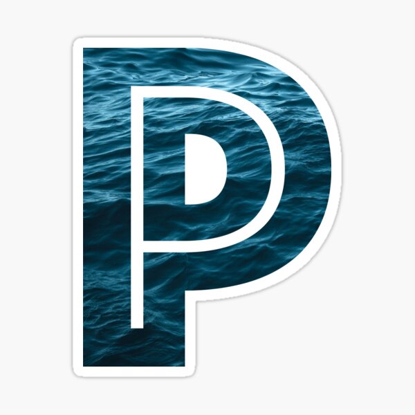 "The Letter "P" Ocean" Sticker for Sale by alphamike | Redbubble