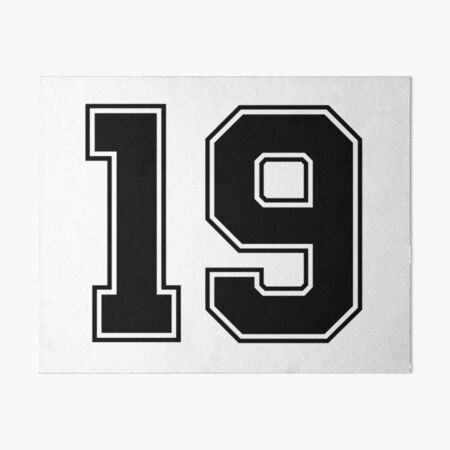 "19 American Football Classic Vintage Sport Jersey Number in black ...