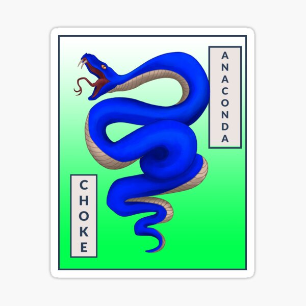 "Anaconda Choke Snake Teel" Sticker for Sale by vlad0211 | Redbubble
