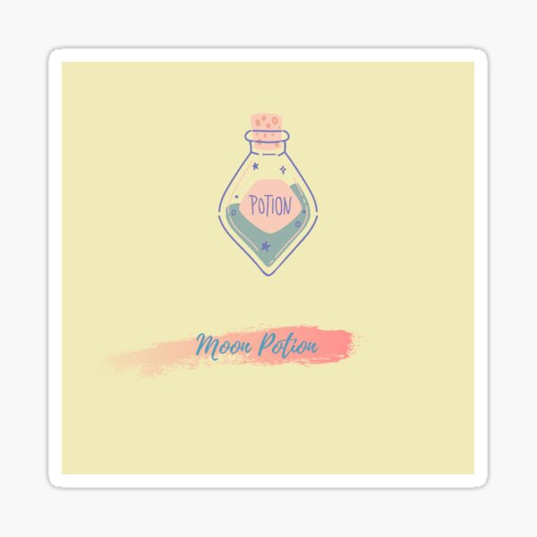 "Moon potion" Sticker for Sale by monnek | Redbubble