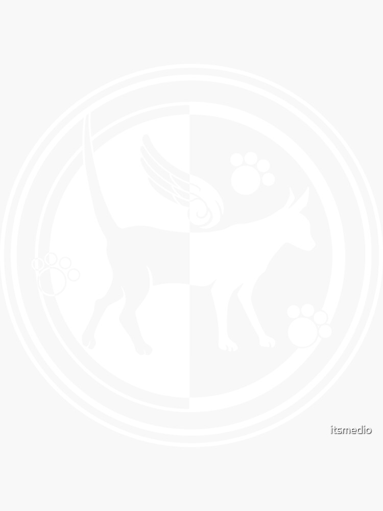 "Monogatari - Tsubasa Cat Symbol - White" Sticker for Sale by itsmedio ...