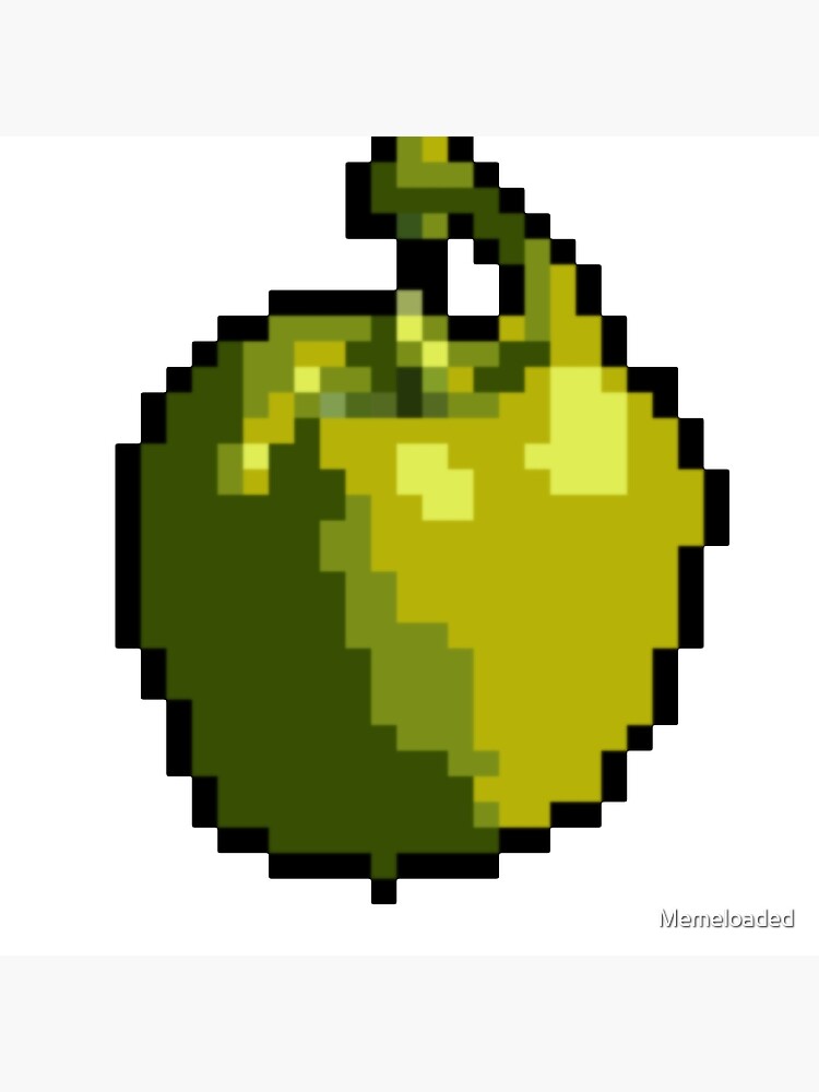"Pixel Art Green Apple" Poster by Memeloaded | Redbubble