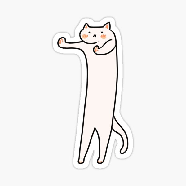 "long cat!" Sticker for Sale by tora-ananas | Redbubble