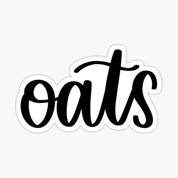 "Oats - Label " Sticker for Sale by RT-Lettering | Redbubble