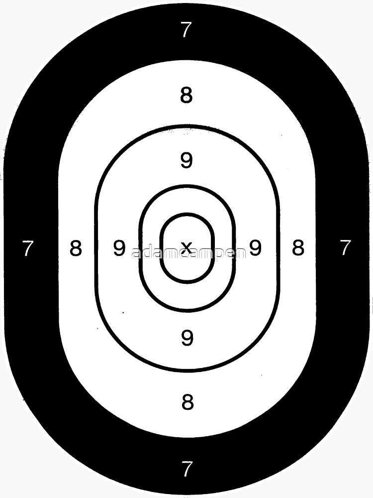 "Human Target Practice" Sticker by adamcampen | Redbubble