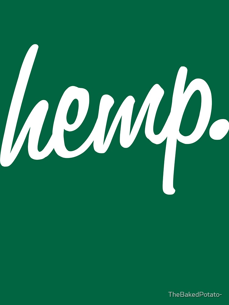 "Hemp logo white" T-shirt for Sale by TheBakedPotato- | Redbubble ...
