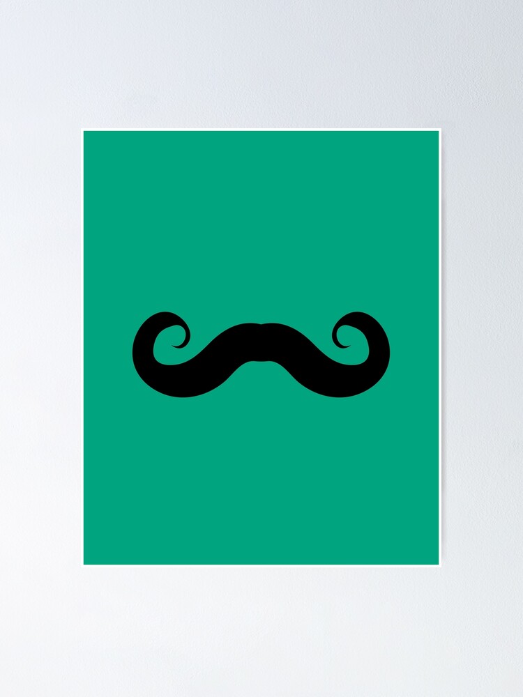 "The Bandit Mustache Face Mask - Black" Poster for Sale by unrealindeed ...