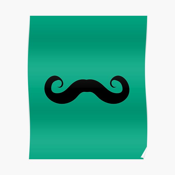 "The Bandit Mustache Face Mask - Black" Poster for Sale by unrealindeed ...