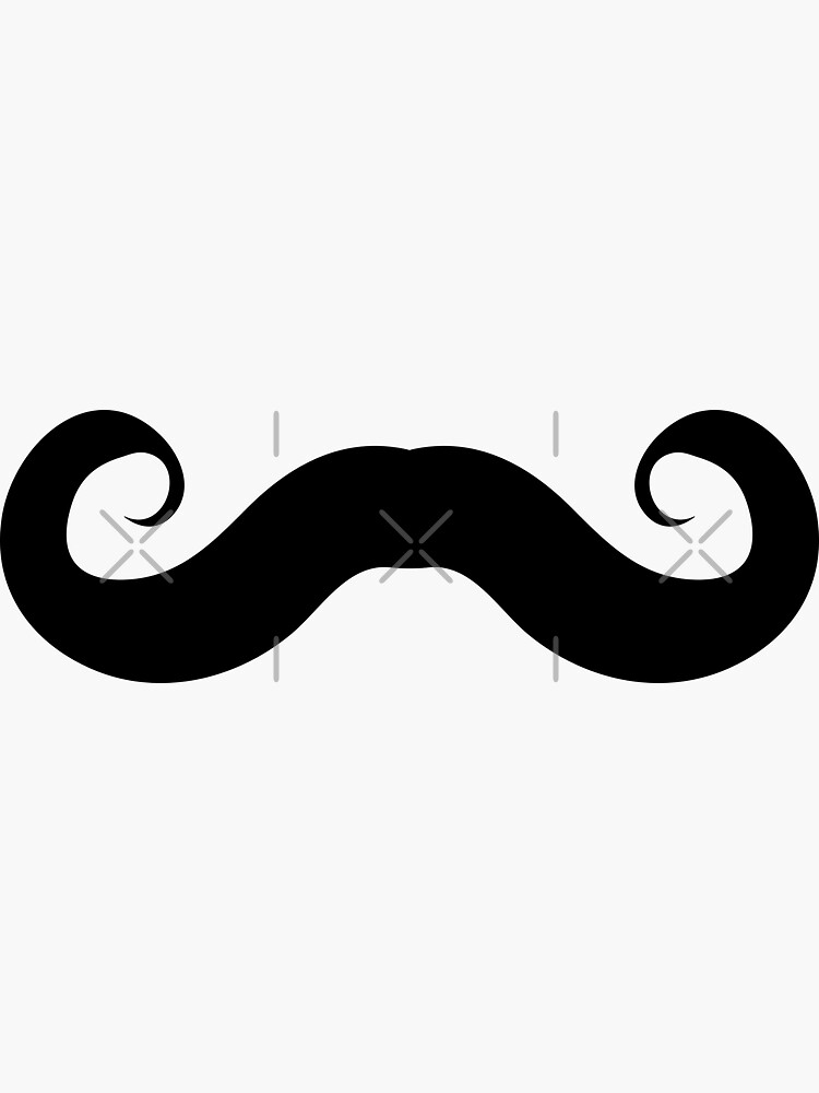 "The Bandit Mustache Face Mask - Black" Sticker for Sale by ...