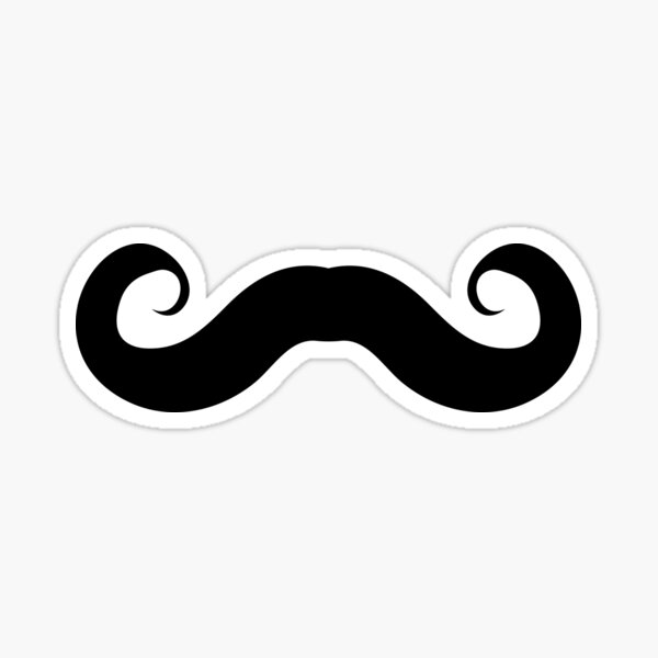 "The Bandit Mustache Face Mask - Black" Sticker for Sale by ...