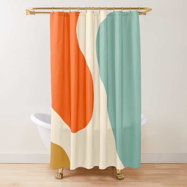 Retro 70s Abstract Decor Shower Curtain By Trajeado14 Redbubble