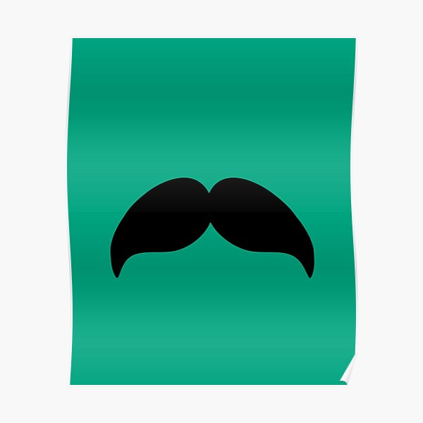 "The Sheriff Mustache Face Mask - Black" Poster for Sale by ...