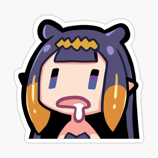 "Ninomae Ina Nis Inanis Drooling Chibi" Sticker for Sale by giftycat ...