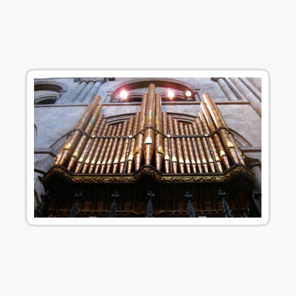 "Ornate Organ Pipes" Sticker for Sale by MidnightMelody | Redbubble