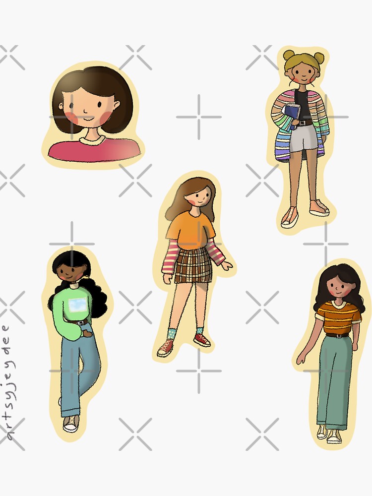 "Pretty girls" Sticker by ArtsyJeydee915 | Redbubble