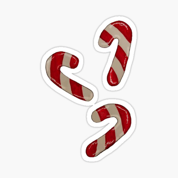 "Candy Candy Candy Cane" Sticker by jodas-arts | Redbubble