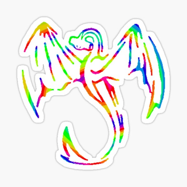 "Rainbow Hammerhead Dragon" Sticker for Sale by twiddelsbubble | Redbubble