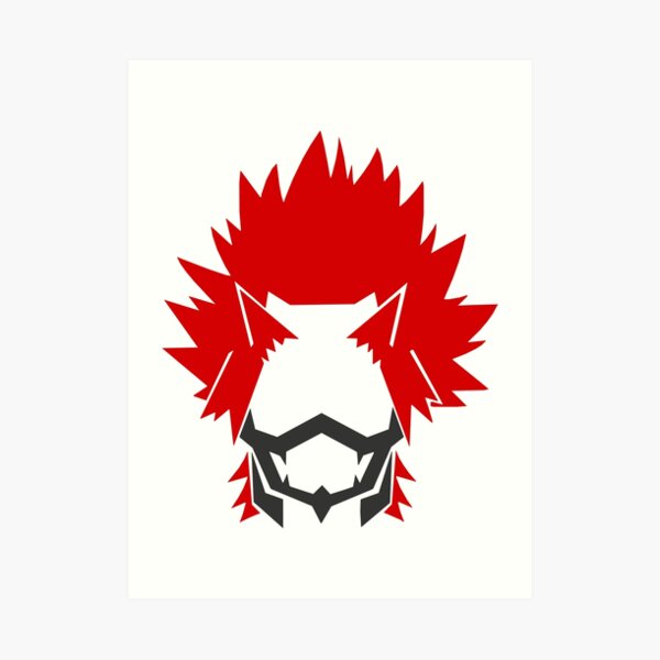 "Kirishima Outline Silhouette MHA BNHA" Art Print for Sale by ...