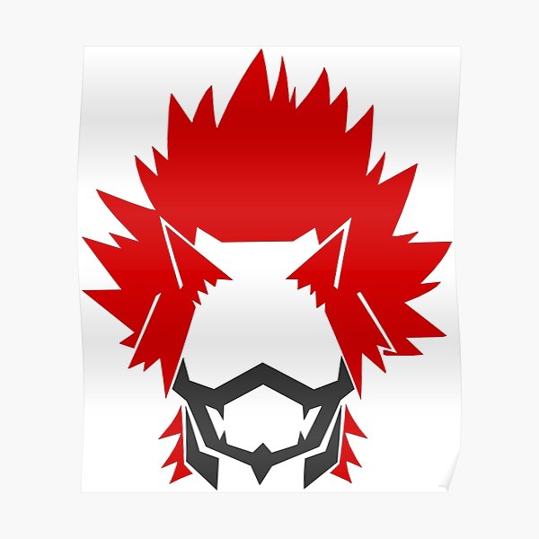 "Kirishima Outline Silhouette MHA BNHA" Poster for Sale by laceypolline ...