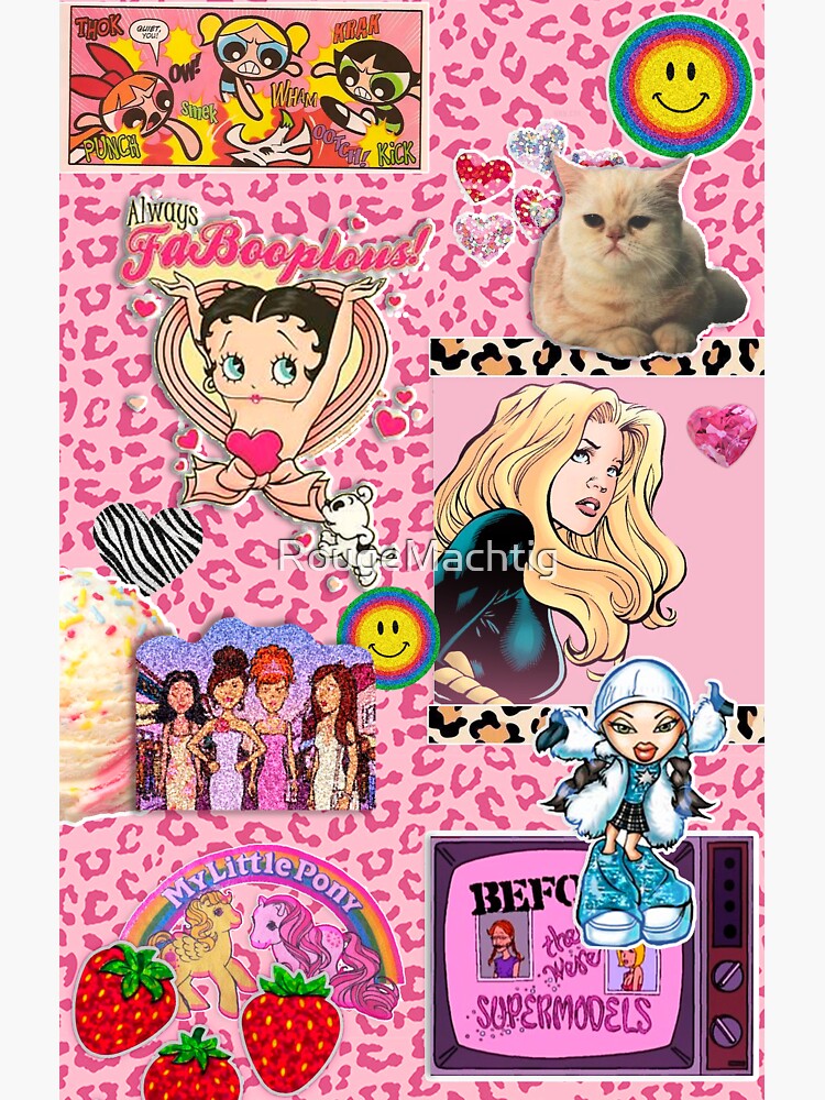 "y2k pink aesthetic" Sticker for Sale by RougeMachtig | Redbubble