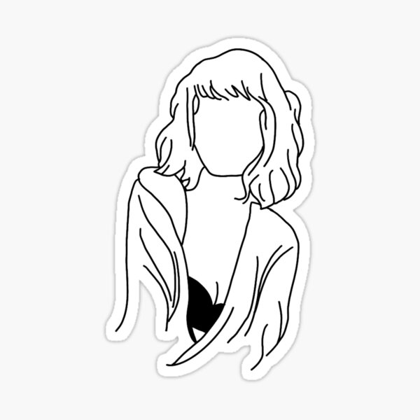 "Woman 3 minimal line art" Sticker for Sale by torigibbs | Redbubble