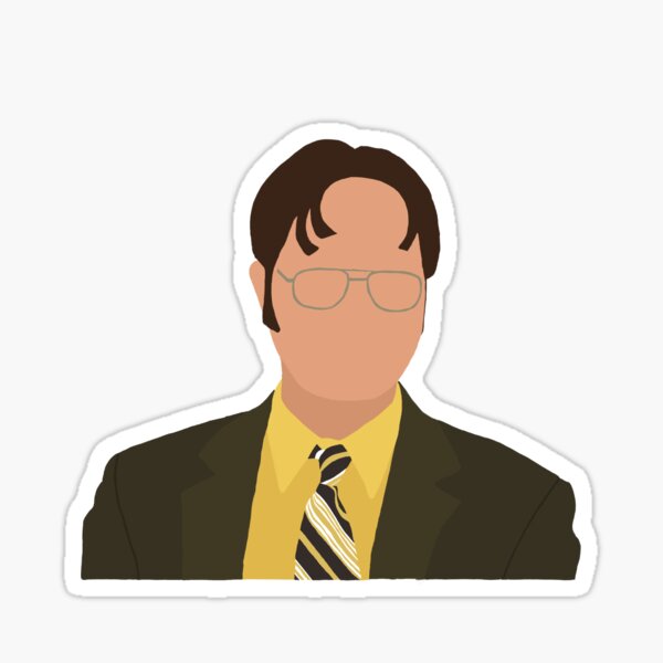 "Dwight Shrute artwork" Sticker for Sale by Abbysan | Redbubble